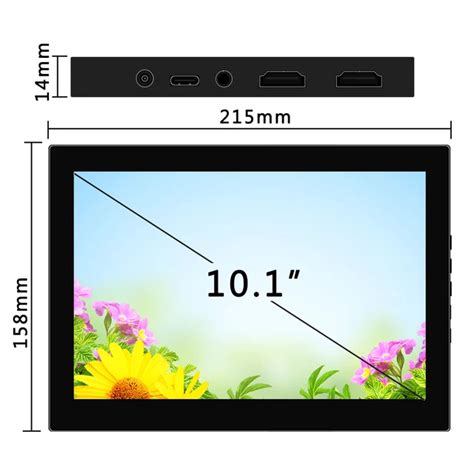 휴대용 모니터 16 10 Hd 60hz Ips 패널 터치스크린 보조 모니터
