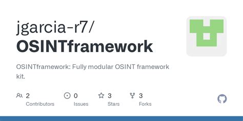 Github Jgarcia R Osintframework Osintframework Fully Modular Osint Framework Kit