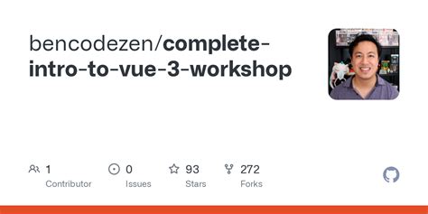 Github Bencodezen Complete Intro To Vue Workshop