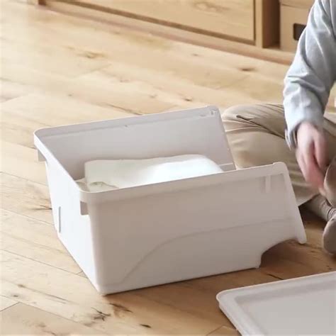 Citylife Stackable Srotage Bin Storage Box Front Opening Convenient Plastic Home Plastic