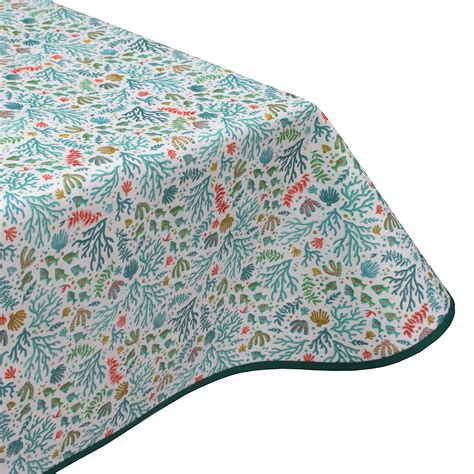 Puffins Duck Egg Blue Matt Oilcloth Wipe Clean Tablecloth Simply