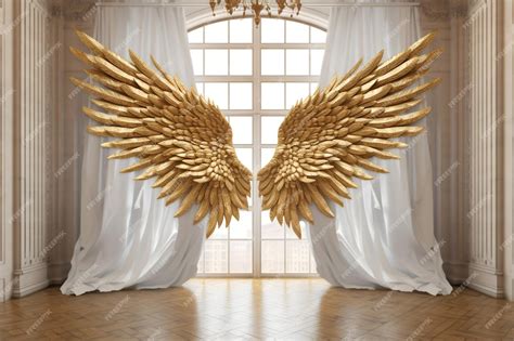Alas De ángel Doradas Y Diseños De Fondo Digital De Alas De Hadas Para