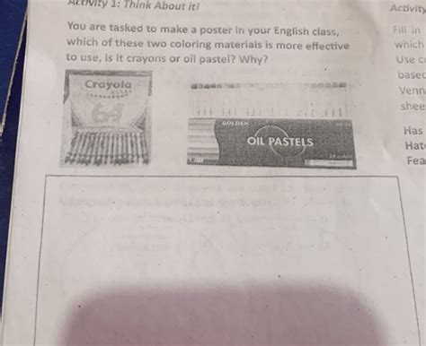 Activity 1 Think About It You Are Tasked To Studyx