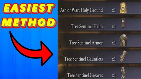 EASIEST METHOD To Get Tree Sentinel Armor Set ELDEN RING YouTube