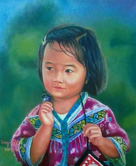 Cute Hill Tribe Girl By Tongbunchaart On Deviantart