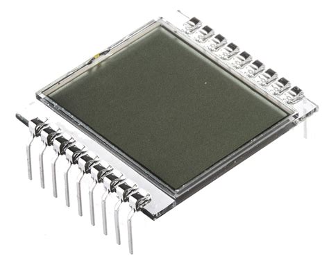 RS PRO 7 Segment LCD Display Black On Grey 1 Row By 2 Characters Reflective RS Components