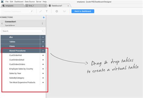 Connecting To Stored Procedures In Sql Server Database For The With Code 192 Alpana Dashboard