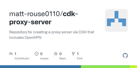 github matt rouse0110 cdk proxy server repository for creating a