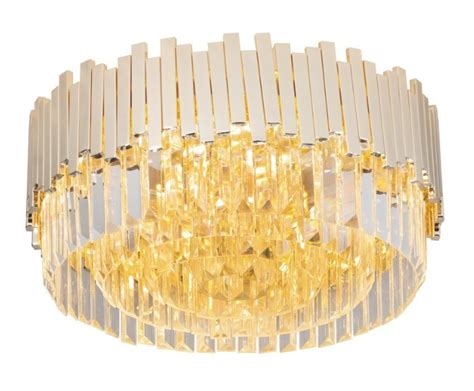 Trend C plafon mały Maxlight duża lampa sufitowa złota kryształowe sople