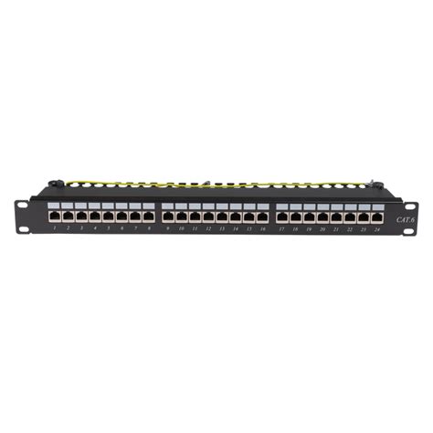 Dynamix 19 Cat6 24 Port Rj45 1u Sheilded Patch Panel Easy Field Labe