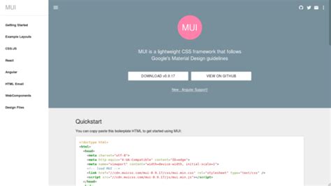 Free Material Design CSS Frameworks For Compared SitePoint