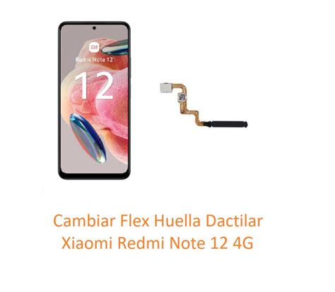 Cambiar Flex Huella Tactil Xiaomi Redmi Note 12 4g