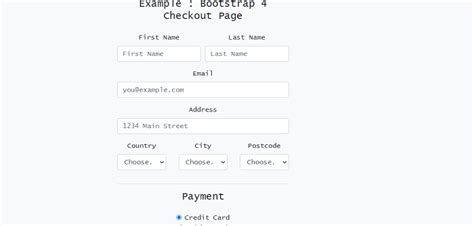 Bootstrap Checkout Form Online Tutorials Library List Tutoraspire