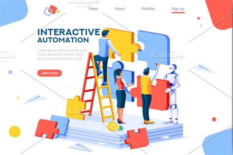 Interactive Automation Concept Illustrator Graphics ~ Creative Market