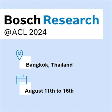 Bosch Center For Artificial Intelligence Bcai On Linkedin Acl