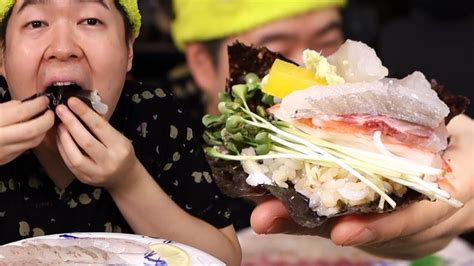 아따맘마음식 따라먹기 회김밥 먹방입니다 Youtube