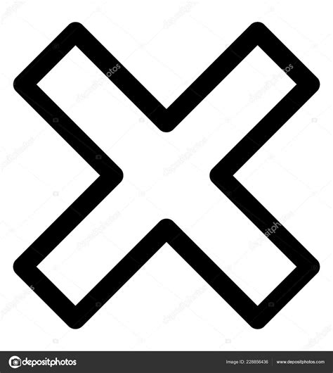 Cross Sign Multiply Wrong Symbol Stock Vector By Prosymbols