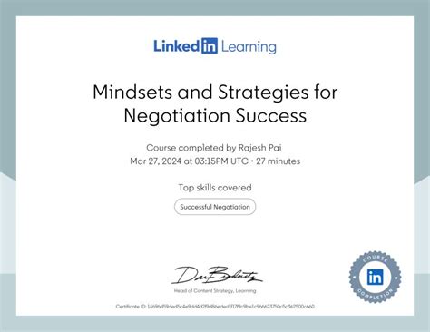 Rajesh Pai On Linkedin Certificate Of Completion
