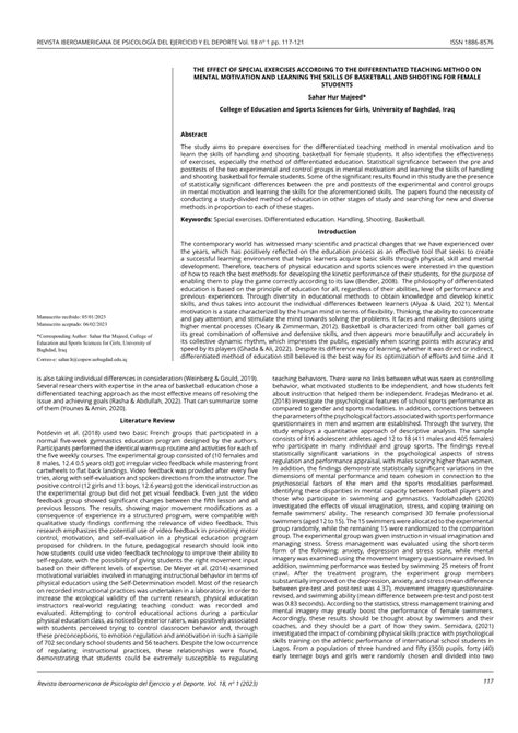 Pdf The Effect Of Special Exercises According To The Differentiated