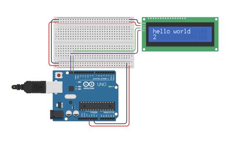 circuit design lcd i2c arduino tinkercad