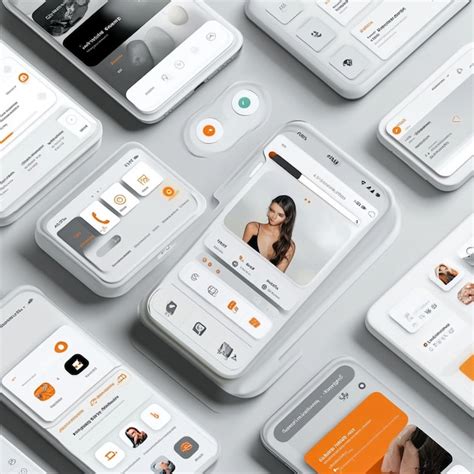A Sleek And Modern Mobile App Interface Design Showing Various App Screens With Clean Layouts