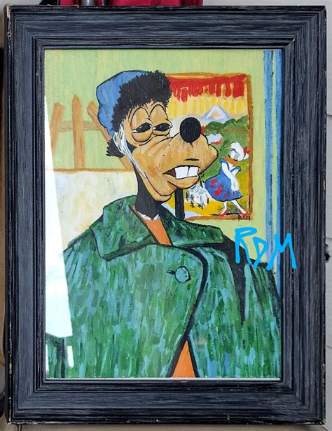 Goofy As Van Gogh Self Portrait With Bandaged Ear Acrylic Random
