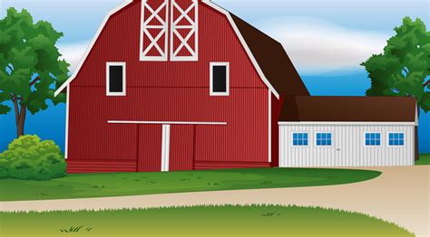Countryside Farm Background Vector Illustration 15323725 Vector Art At
