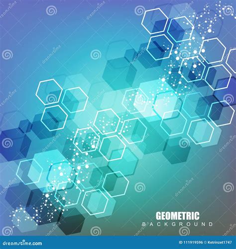Geometric Abstract Background With Connected Line And Dots Structure Molecule And Communication