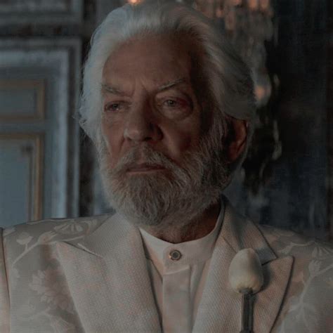 Hunger Games 2 President Snow Donald Sutherland Film Icon Hogwarts