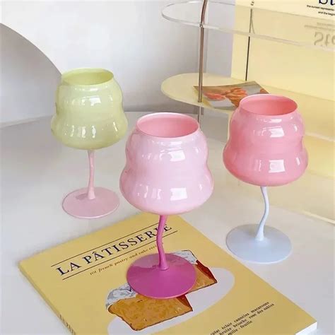 Cutelife Vintage Color Wine Glass Cup Kitchen Restaurant Party Goblet