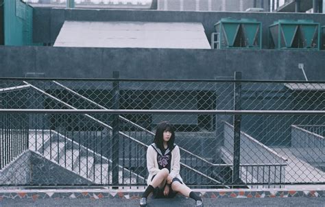 Wallpaper Woman Bridge Beautiful Model Pretty Asian Cute Sitting