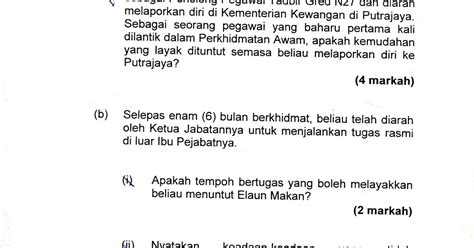 Peperiksaan Perkhidmatan Contoh Soalan Peperiksaan Jpa Gred 19 Pdf