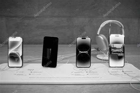 Paris France Sep 22 2022 Black And White Image Of Iphone 14 Range