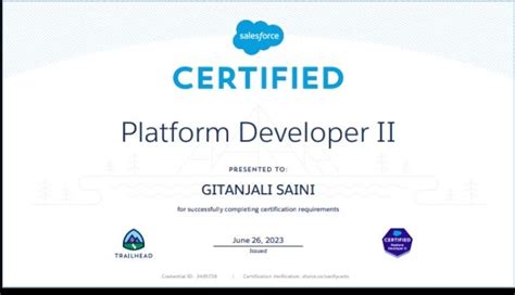 Gitanjali Saini On Linkedin Salesforce Certification Developer Trailblazers