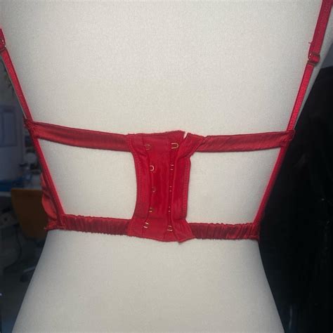 Victorias Secret Womens Red Corset Depop
