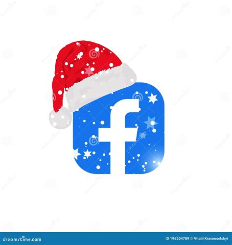 Logotipo Popular De Facebook En Estilo Invernal Logo De Santa Hat