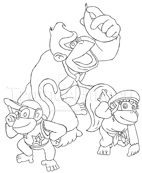 Dixie Kong Coloring Pages Coloring Pages