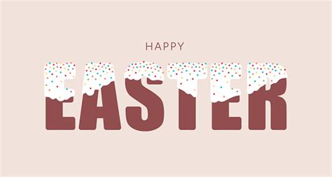 부활절 달걀 수집 벡터 현대 배너 템플릿 그림입니다 흰색 배경에 격리된 드레싱 기호가 있는 부활절 케이크의 텍스트 행복한 부활절 휴일을위한 디자인 0명에 대한 스톡 벡터