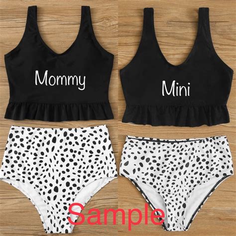 Mommy And Me Swimsuit Matching Bikini Mother Daughter Etsy