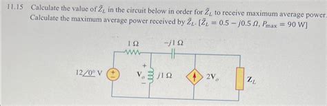 solved 11 15 ﻿calculate the value of tilde z l ﻿in the
