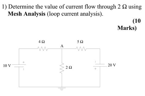 Solved 1 Determine The Value Of Current Flow Through 2 12