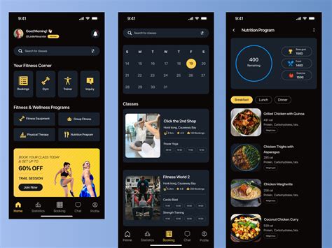 Fitness Class Booking Mobile App Ui Design By King Shizzy On Dribbble