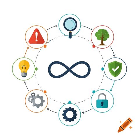 A Colorful Circular Diagram Illustrating A 6 Step Lifecycle Process