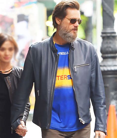 Jim Carrey Classic Blue Leather Jacket Boss Jackets