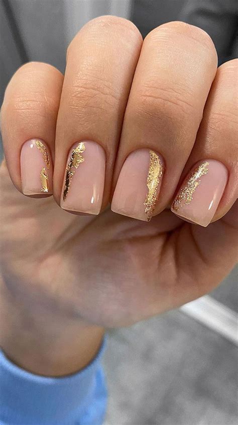Top 17 Nail Designs With Gold Foil For 2024 That You Cant Miss