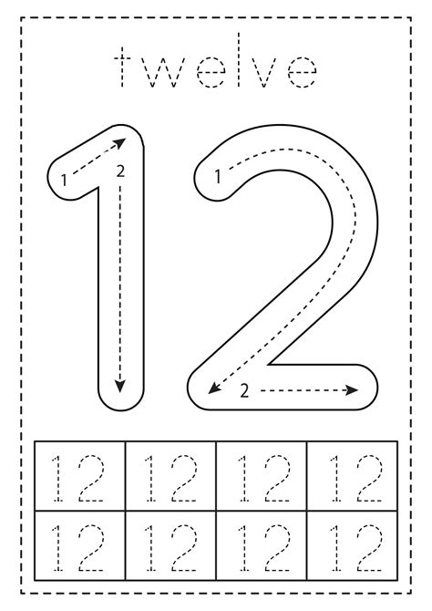 Number 12 Worksheets