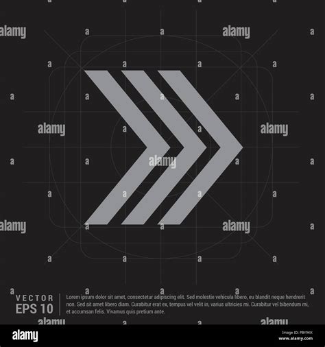 Next Arrow Icon Black Creative Background Free Vector Icon Stock