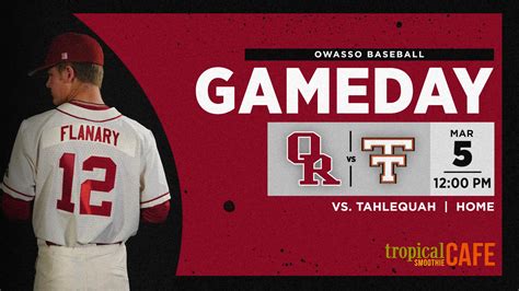 Owasso Baseball On Twitter Gameday⚾️ 🆚 Tahlequah ⌚️ 1200 Pm 📍 Home