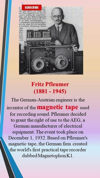Fritz Pfleumer 1881 1945 Youtube