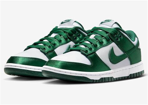 Nike Dunk Low Satin Green Release Details · Justfreshkicks
